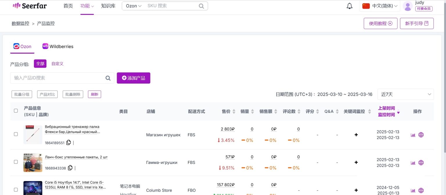 从“盲目选品”到“数据驱动”，OZON/WB卖家必备工具&进阶指南 - Seerfar